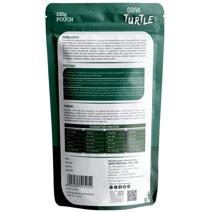 Odiva Turtle Food - Taiyo Feed Mill Limited