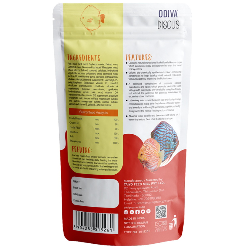 Odiva Discus Fish Food - Taiyo Feed Mill Limited