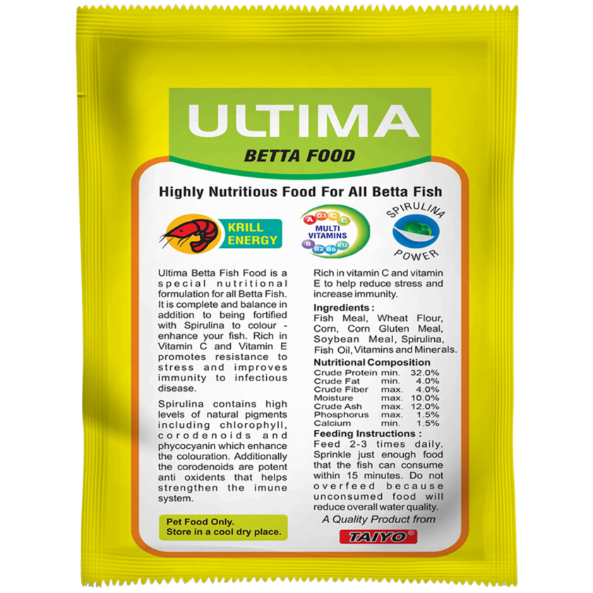 Ultima Betta Fish Food - Taiyo Feed Mill Limited