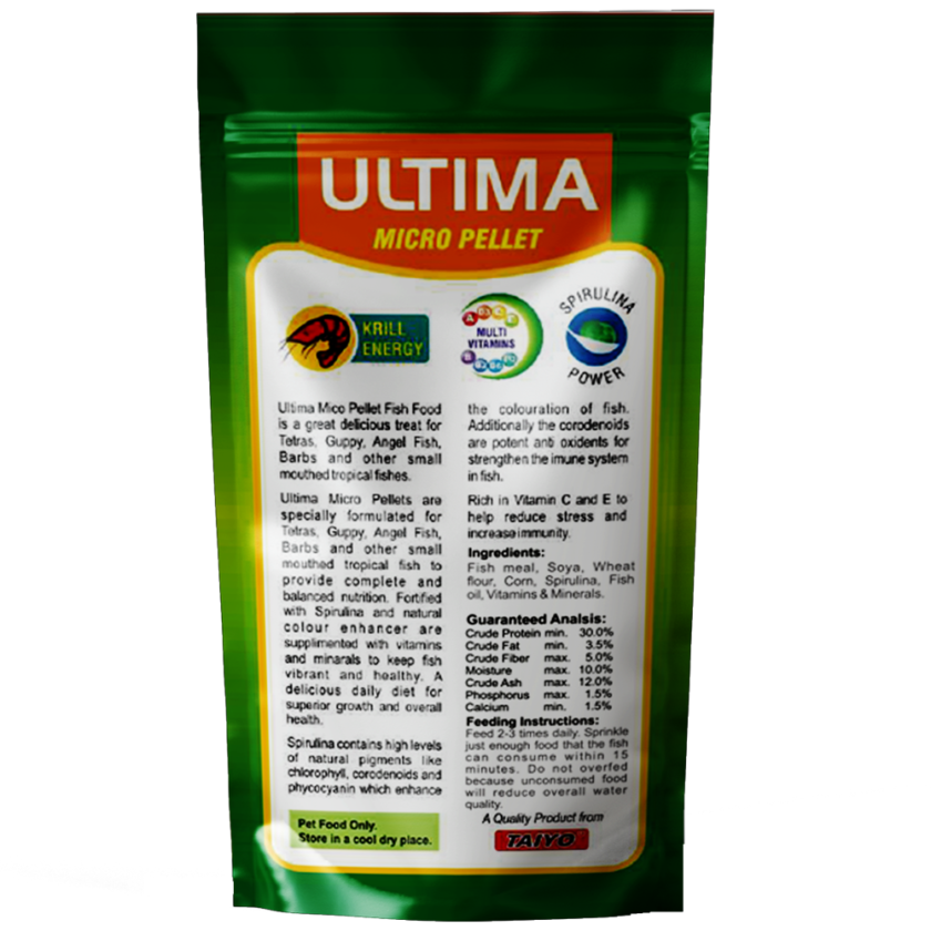 Ultima Micro Pellet Fish Food - Taiyo Feed Mill Limited