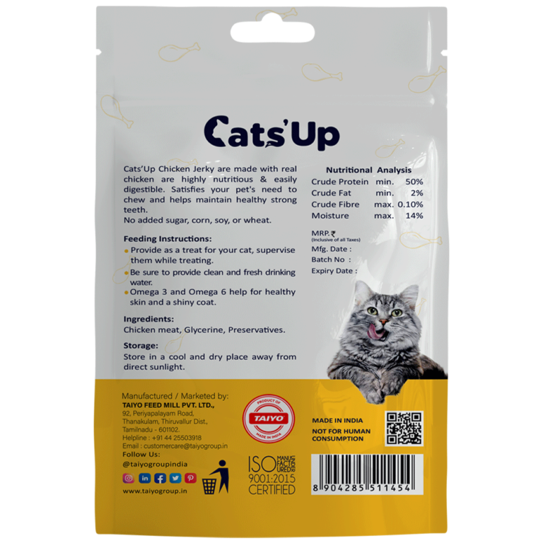 Cats’up Treat - Soft Chicken Jerky - Taiyo Feed Mill Limited
