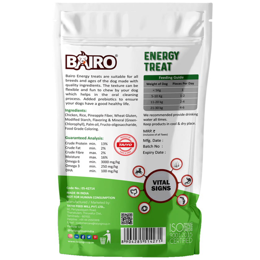 Bairo Energy Treat Spinach - Taiyo Feed Mill Limited