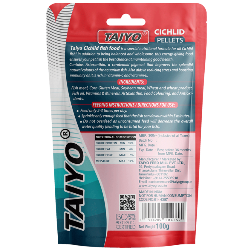 Cichlid Pellets Fish Food - Taiyo Feed Mill Limited