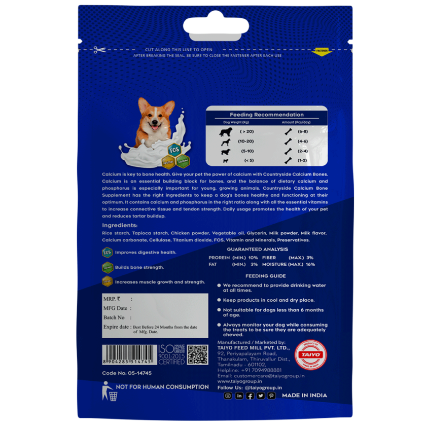 Countryside Milky Bone - Milk (Small & Large) - Taiyo Feed Mill Limited