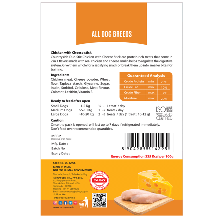 Countryside Duo Stix Chicken with Cheese - Taiyo Feed Mill Limited