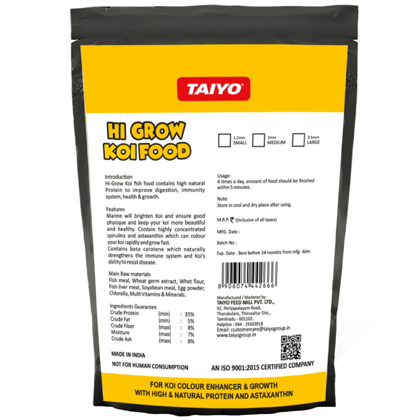 Hi Grow Koi Fish Food - Taiyo Feed Mill Limited