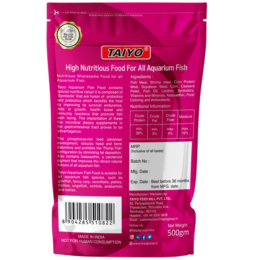 Taiyo Pink Fish Food - Taiyo Feed Mill Limited