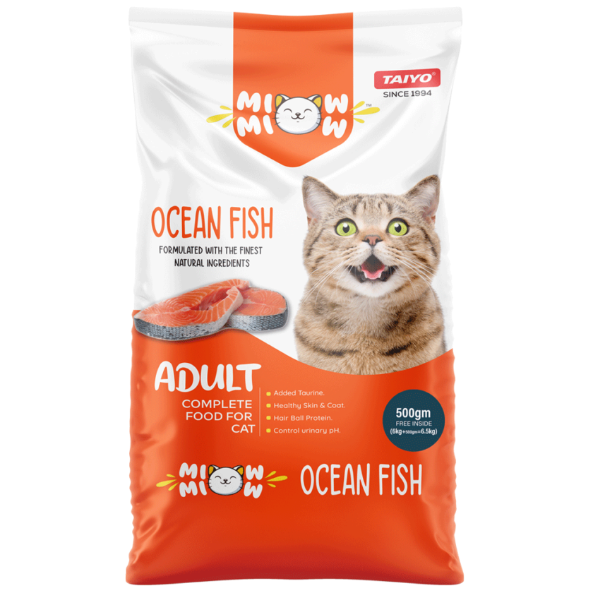 Miow Miow - Adult Ocean Fish - Cat Food 6.5kg - Taiyo Feed Mill Limited