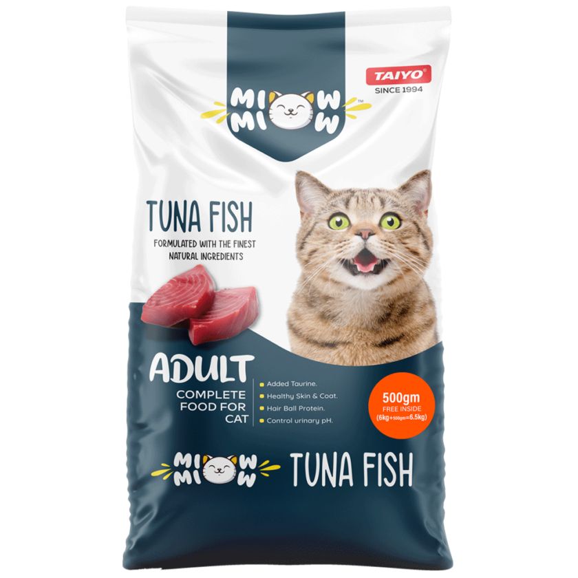Miow Miow - Adult Tuna Fish - Cat Food 6.5kg - Taiyo Feed Mill Limited
